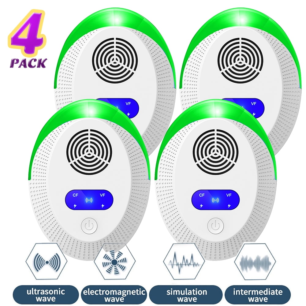 Ultrasonic Pest Repeller 4 Pack, Ultrasonic Frequency Conversion Insect ...