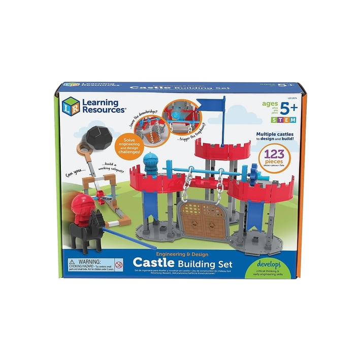 Learning Resources LER2876 Engineering & Design Castle Building Set ...