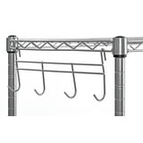 Muscle Rack 5 Tier Wire Shelving Unit with Hooks in Silver - Walmart.com