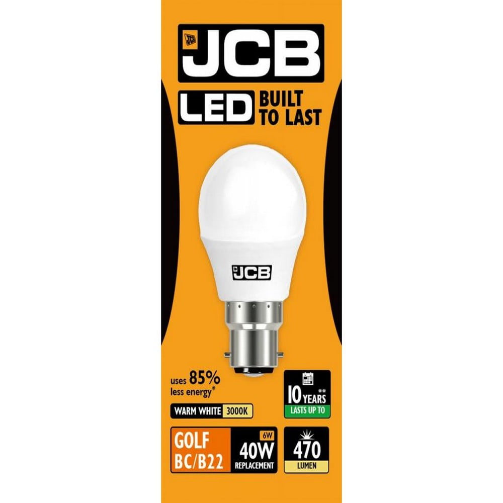 JCB LED Golf 470lm Opal 6w Light Bulb B22 2700k | Walmart Canada