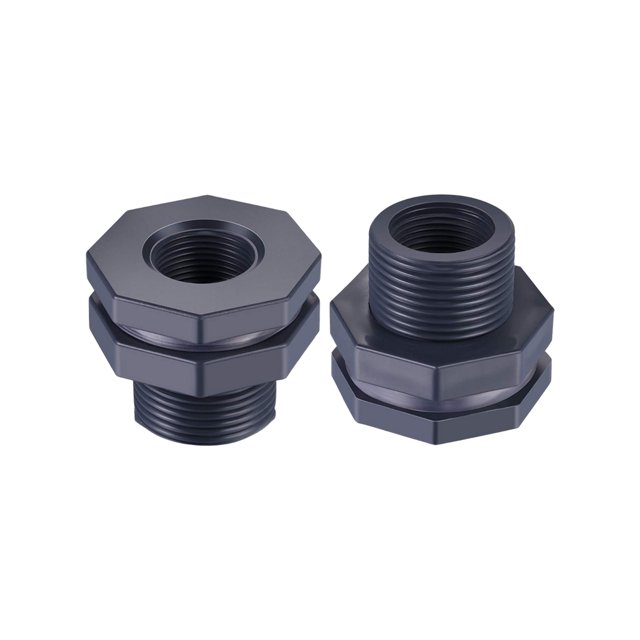 Bulkhead Fittings Water Pipe Adapter Fish Tank Aquarium 2PCS 3/4 Inch ...