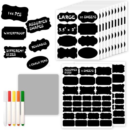 Reusable Labels Stickers Assorted Shapes & Sizes Labels Storage Jars ...