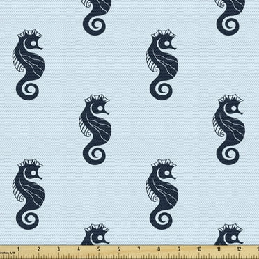 Japanese Wave Fabric by the Yard, Traditional Eastern Pattern with ...