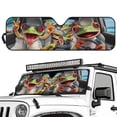 Aplkyhs Tree Frog Print Windshield Sun Shade Sun Cover for Car ...