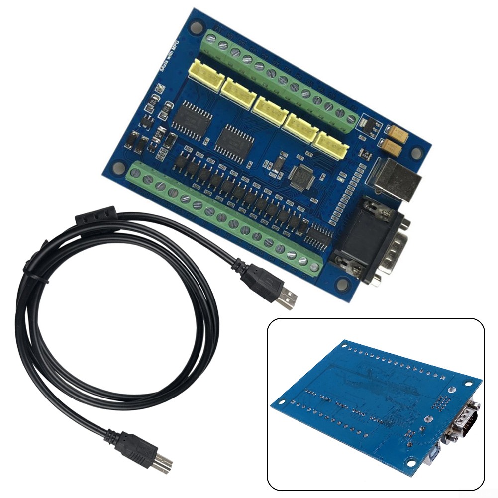 Buy JSSH 5 Axis Breakout Board MACH3 USB CNC Motion Controller Card ...