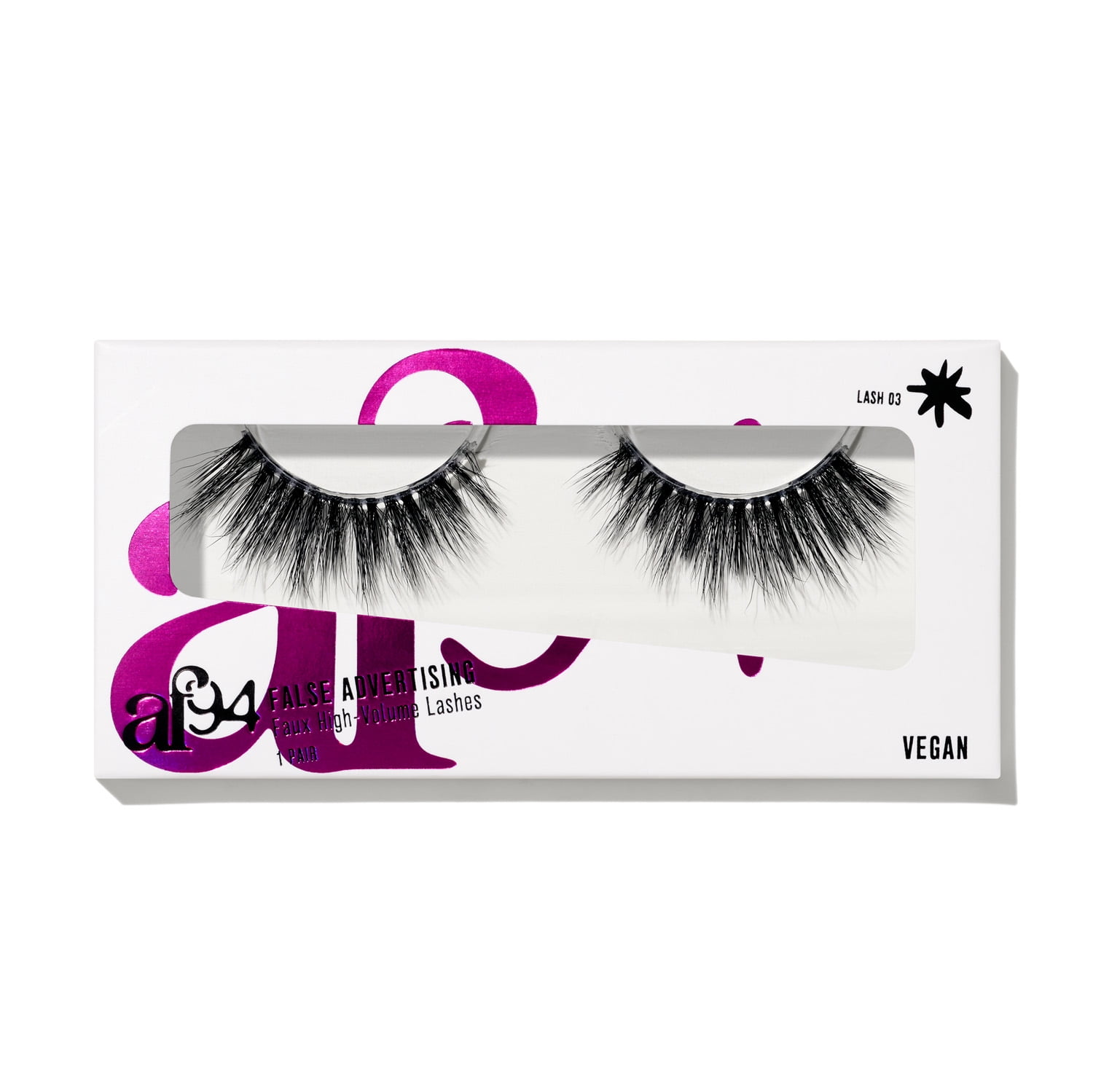 af94 False Advertising High Volume Faux Eyelashes, Black - Walmart.com