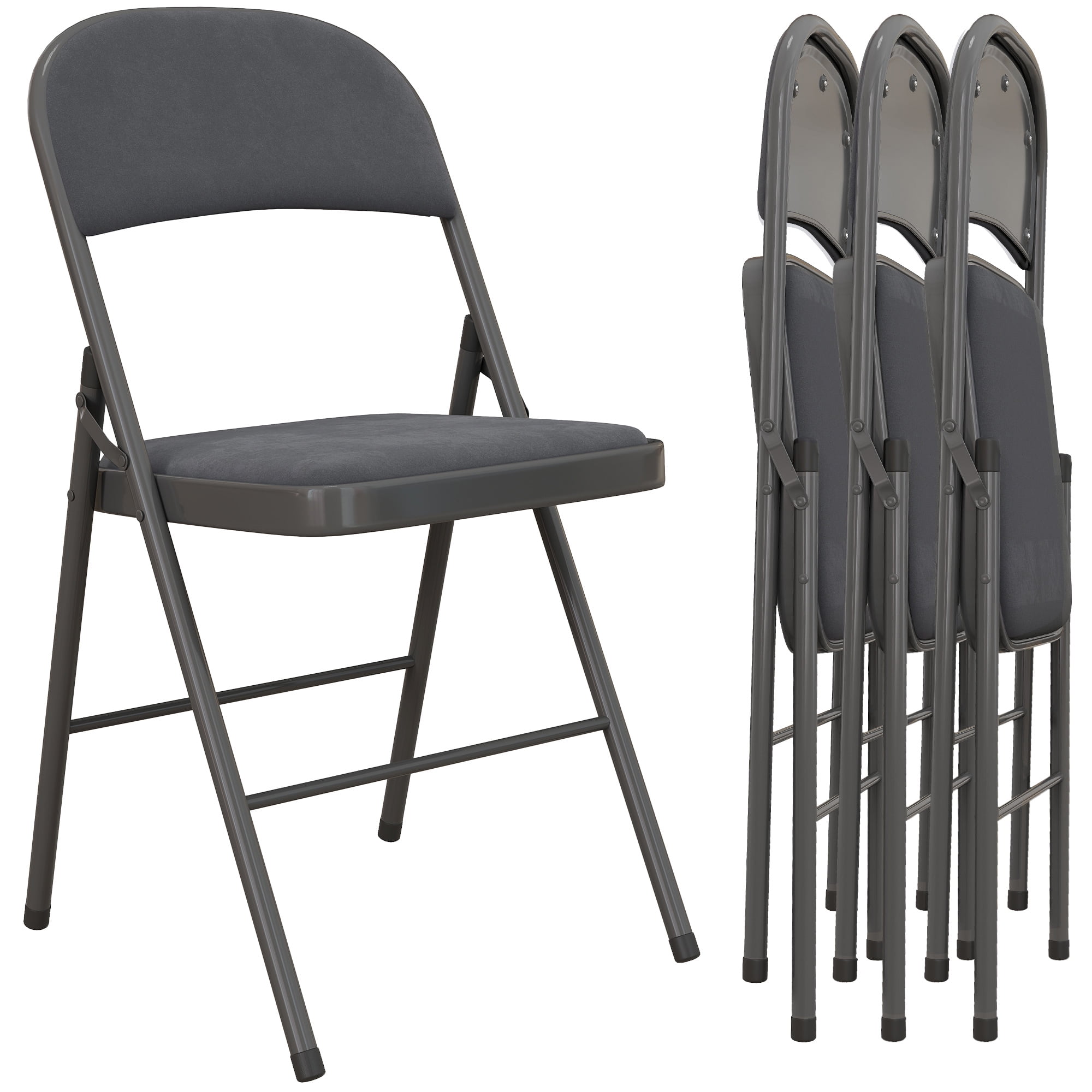 Click here for Homcom Folding Chairs Set Of 4  Foldable Chairs Wi... prices