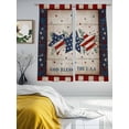 4th of July Semi Sheer Curtains 63 Inch Length 2 Panels Set,Vintage ...