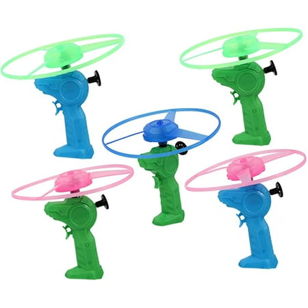 Color UFO Launcher Set Light Up Super UFO Disc Launcher Toy Twist Pull ...