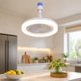 Screw-In Crystal Ceiling Fan Light – 10.23 Inch Universal Socket Lamp ...