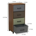 Household Essentials 4 Drawer Storage Chest, Honey Maple Wood Grain ...