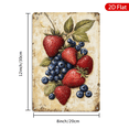 8x12 Inch Metal Wall Art, Vintage Still Life Berry Painting with ...