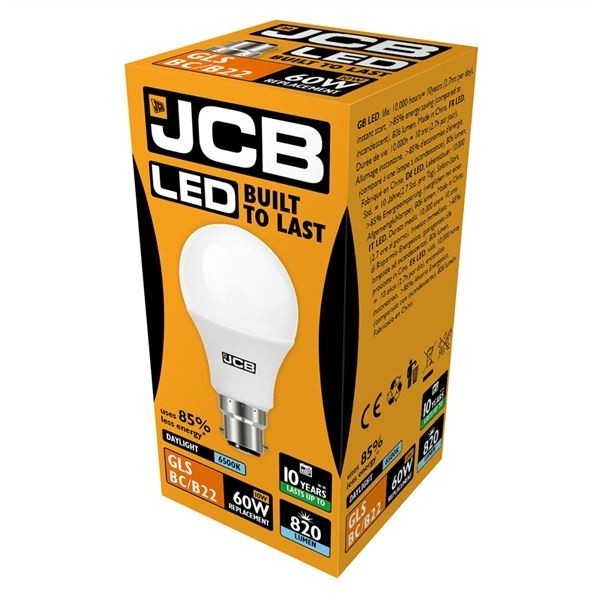JCB LED A60 806lm Opal 10w Light Bulb B22 6500k | Walmart Canada