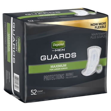 Depend Extra Absorbent Adult Inserts, Incontinence Guards for Men ...
