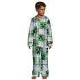 Minecraft Boys Button Front Coat and Pants Pajama Set, 2-Piece, Sizes 4 ...