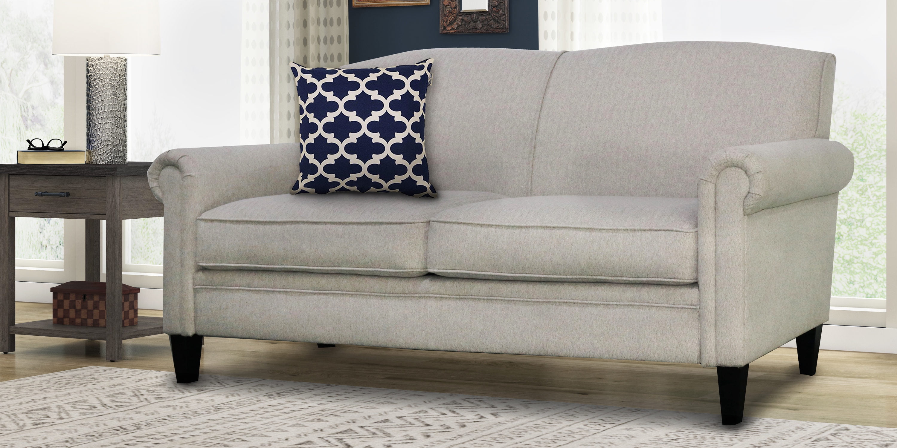 KOWO 72" Upholstered Rolled Arm Sofa gray - Walmart.com