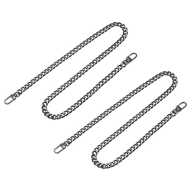 Uxcell Iron Flat Chain Straps, 32" 2Pack Purse Shoulder Handbags DIY ...