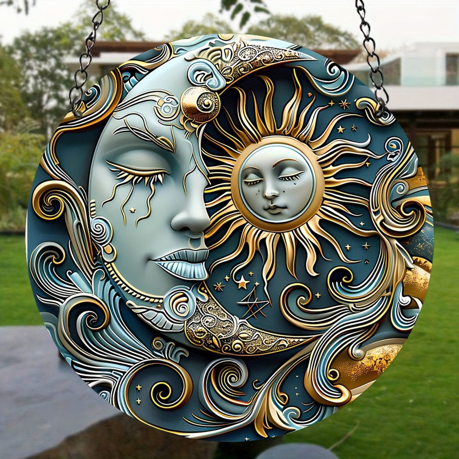 Click here for Bker Sun And Moon Acrylic Hanging Wall Decoration... prices