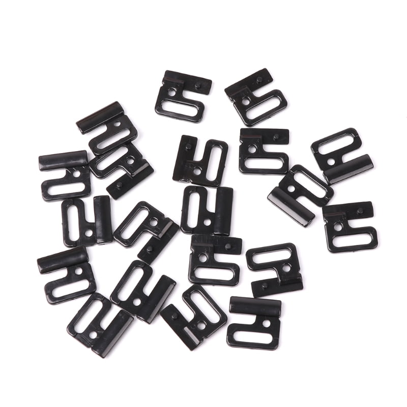 10 x Craft Plastic Rectangle Tap Hooks & Clasp Sewing On Swimsuit Bra ...