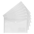 24 Pcs Clear Pop Wallets A4 Clear Document Folder Plastic Wallets File Folder Zip Lock Bag