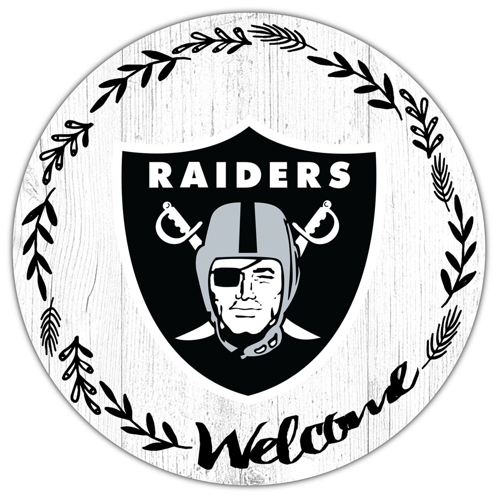 Las Vegas Raiders 12" Welcome Circle Sign - Walmart.com - Walmart.com