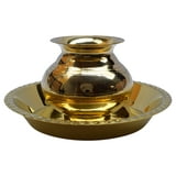 Kalsa Parai Puja Accessory Gifts Pooja Thali Om Gayatri Mantra Brass ...