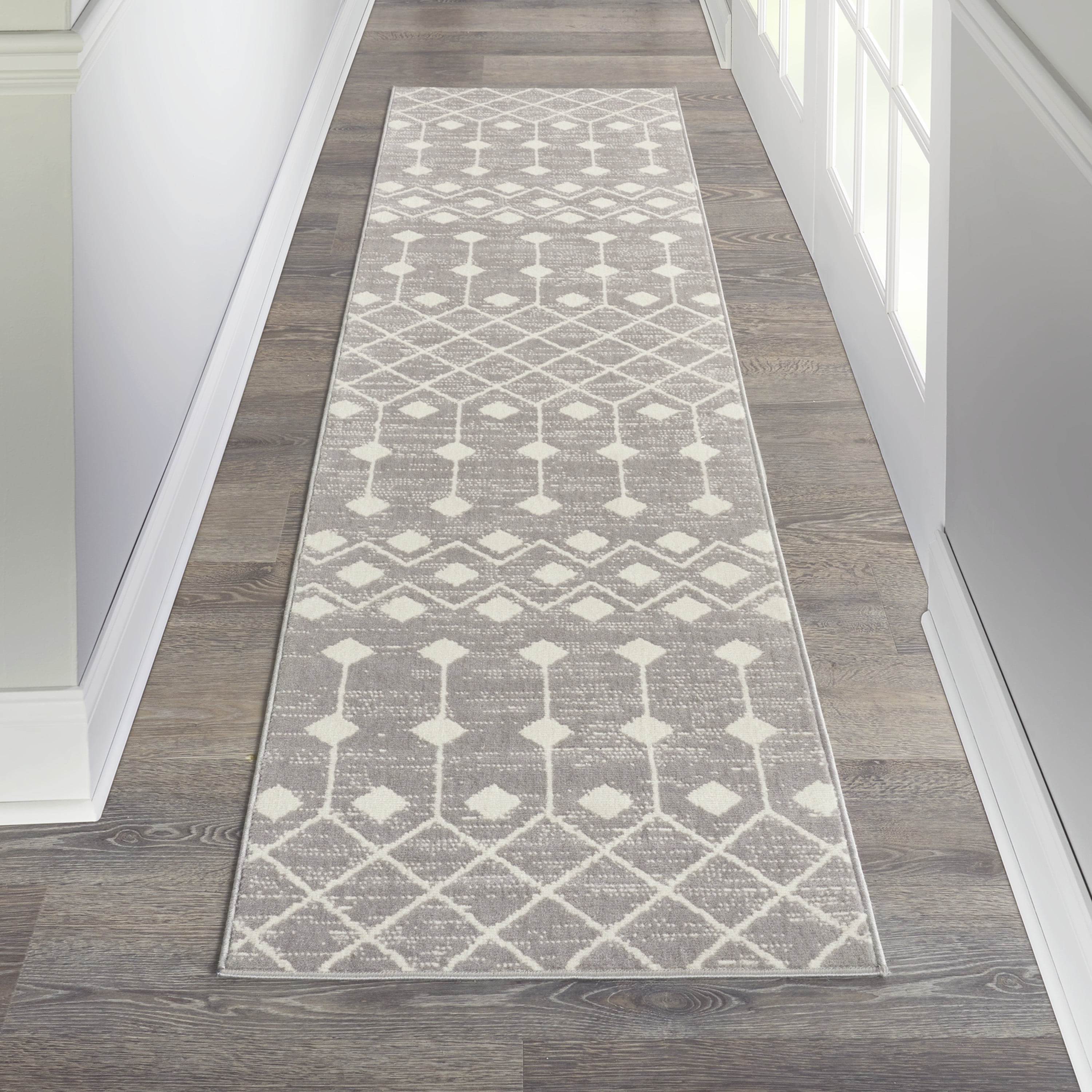 Nourison Grafix Moroccan Grey 2'3" x 7'6" Area Rug, (2x8) - Walmart.com