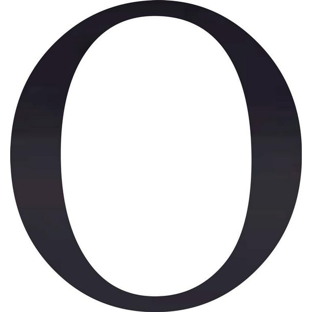 Acrylic Letter O Times, 4'' Tall Transparent Black Laser Cut Acrylic ...