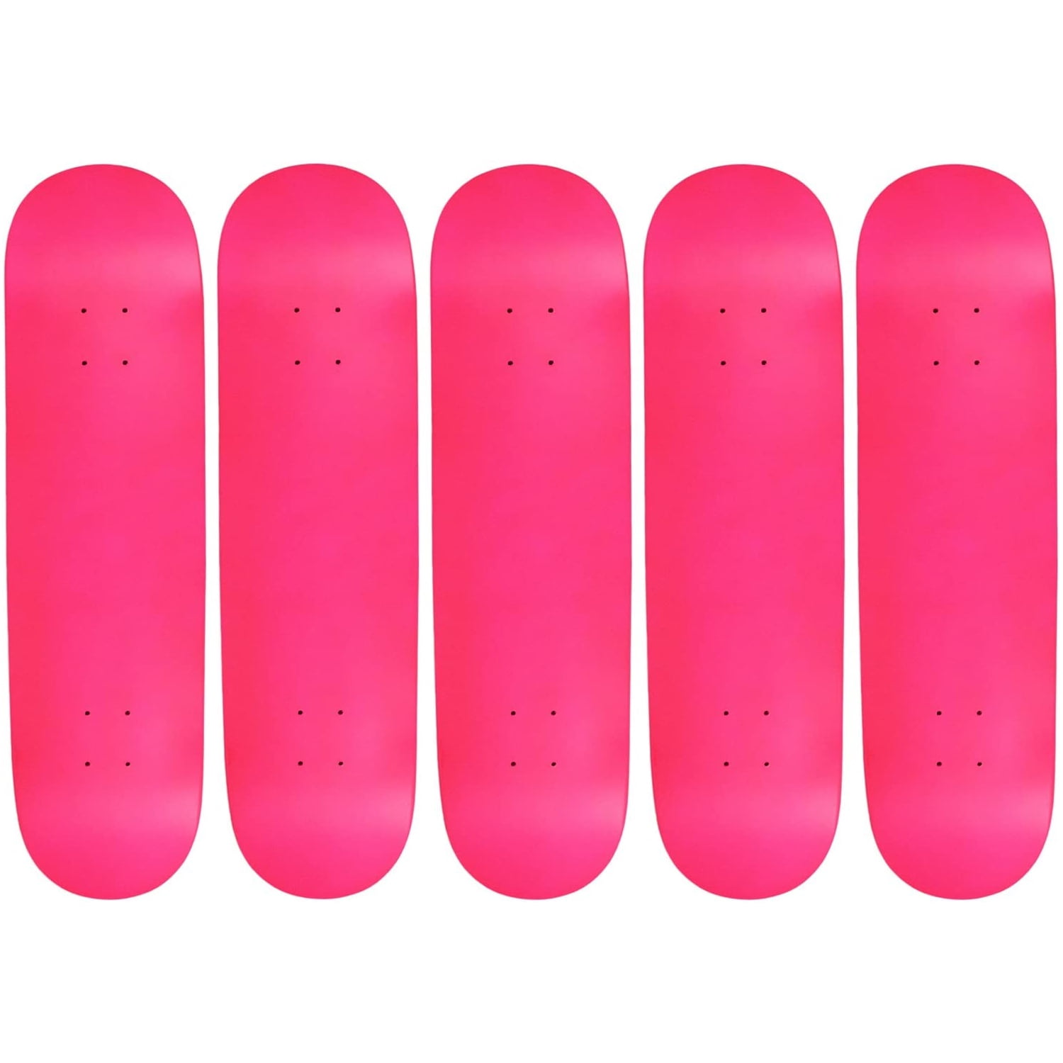 5 Count 7.75" Blank Skateboard Deck Neon Pink Moose 7-Ply Canadian ...