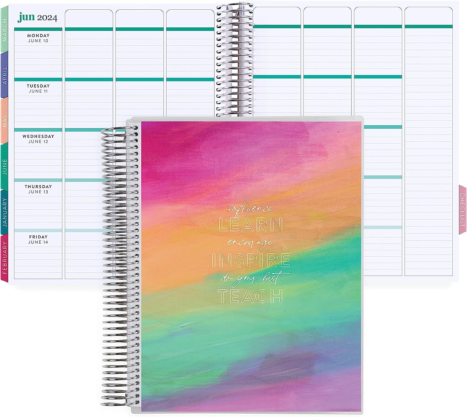 8.5" x 11" Platinum Coiled Teacher Lesson Planner (August 2023 - July ...