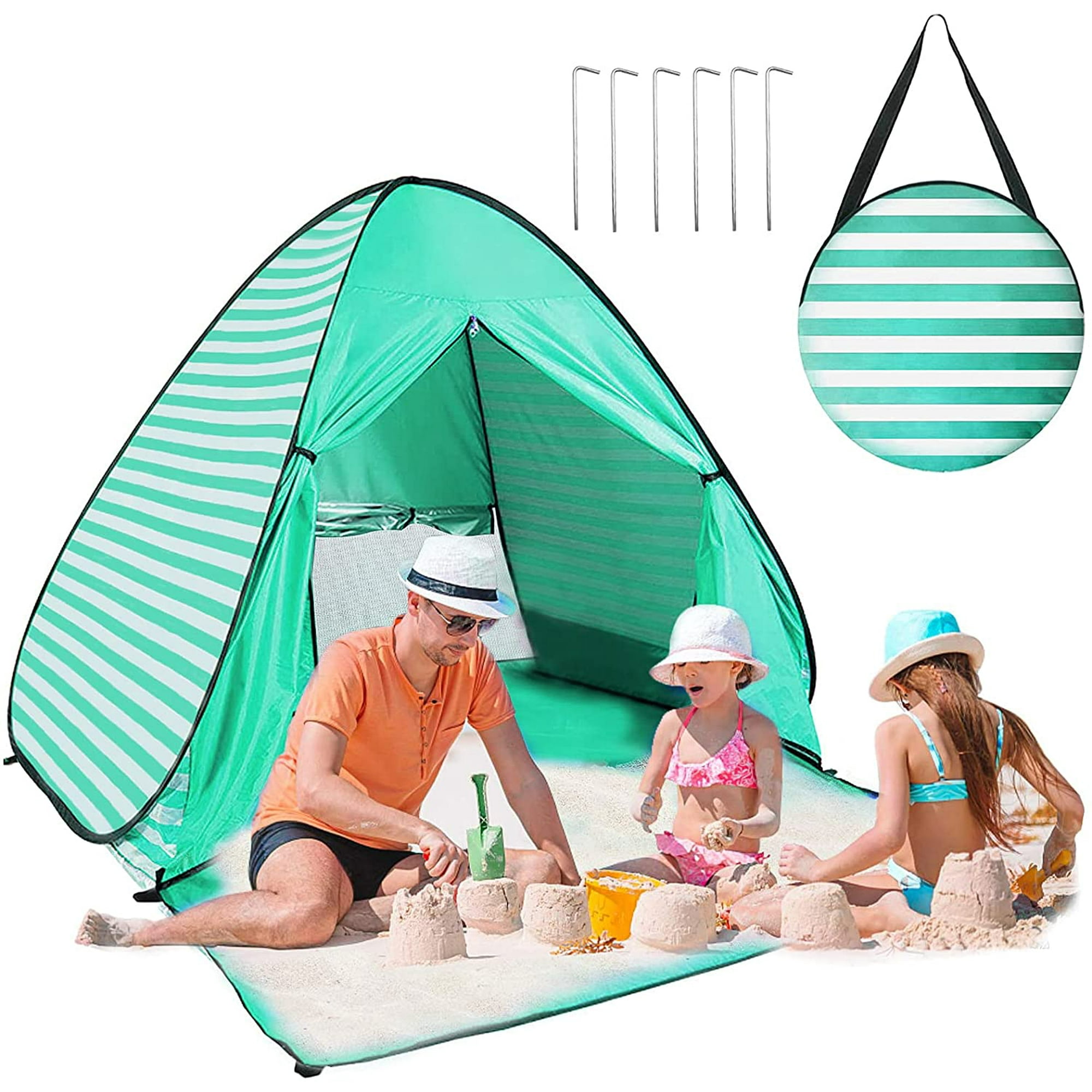 Click here for Grm Pop Up Beach Tent 2-3 Person Sun Shelter Light... prices