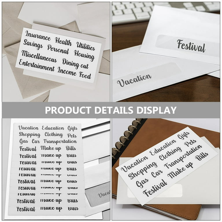 Budget Planner Stickers 117 Pcs Binder Sticker Cash Envelope Stickers ...