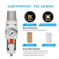 NANPU 1/2" NPT Compressed Air Filter Regulator Combo Piggyback, 5 ...