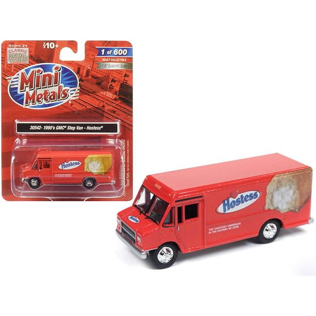 1990 GMC Delivery Step Van "Hostess" Red 1/87 (HO) Scale Model by ...
