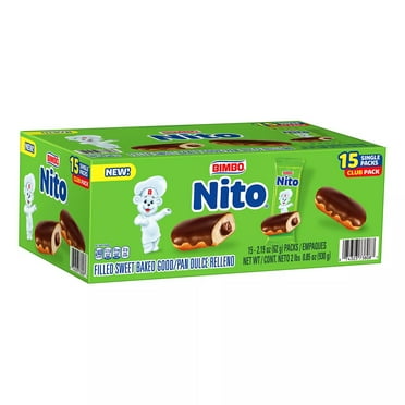 Bimbo Nito Soft Chocolate Bakery Sweet Roll, Individually Wrapped, 4 ...