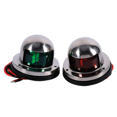 Garosa Stainless Steel 12V LED Marine Boat Yacht Red Green Bow ...