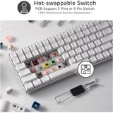 RK ROYAL KLUDGE RK84 Pro RGB 75% Triple Mode BT5.0/2.4G/USB-C Hot ...