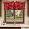 Abstract Geometric 2 Panels Kitchen Valance, Red Modern Artificial ...