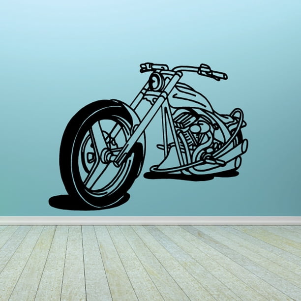Motorcycle Wall Decal - Vinyl Decal - Car Decal - CD013 - 36 Inches ...