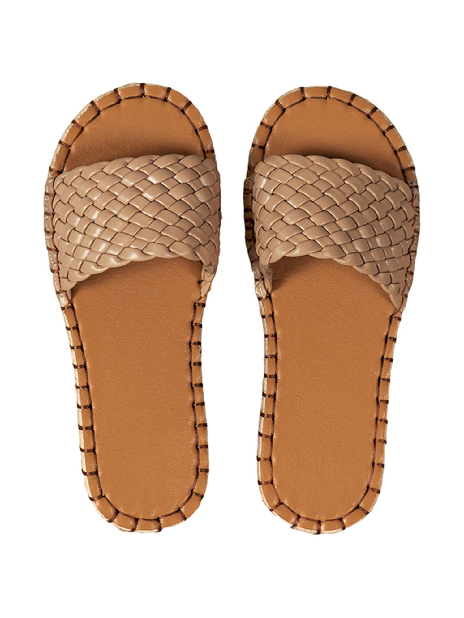 Frontwalk Women's Beach Sandal Slip On Flat Sandals Summer Slippers ...