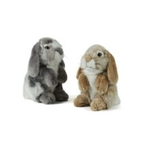 Living Nature 7" Plush Sitting Lop Eared Rabbit Brown Plush Animal ...