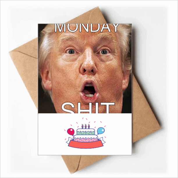 American Trump gracioso lunes imagen Tarjetas de cumpleaños en sobres ...