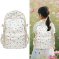 Charming Cherry And Flower Backpack With Cute Aesthetic Design, Kawaii ...