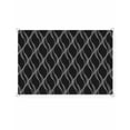 Black Stripes Line Sun Shade Sail 12'X16' Country Abstract Art Waves ...