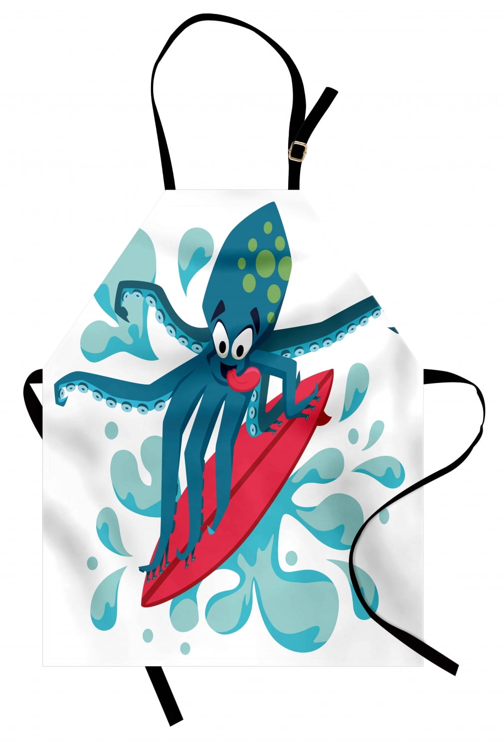 Ride The Wave Apron Surfer Octopus Having Fun Ocean Waves Underwater ...
