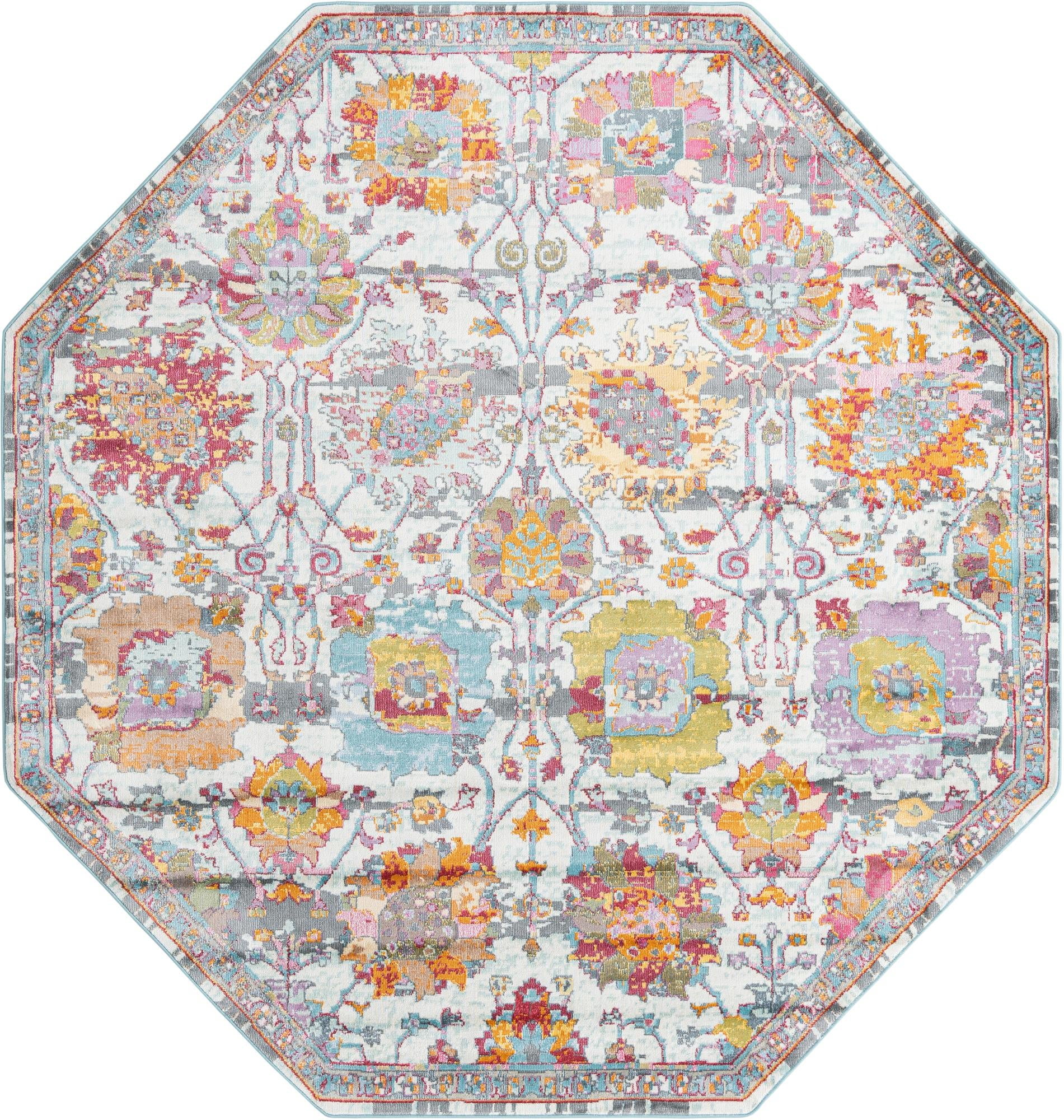 Rugs.com Paragon Collection Rug – 8 Ft Octagon Multi Medium-Pile Rug ...