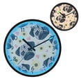 BZSMCE Voice Activated LED Night 12in Clock 12in Clock with Pug Faces ...