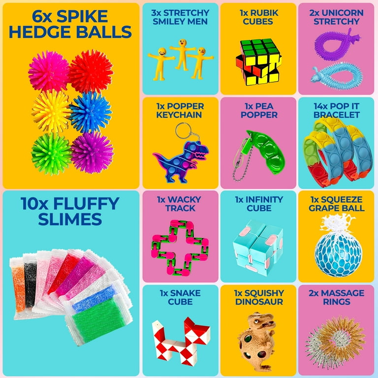 Fidget Toys 70-Piece Fidget Toy Bundle - Sensory Stress Relief Toys For ...