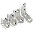 L Shaped Stainless Steel Brackets set Corner Brace Assortment Joint ...