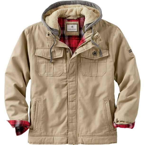 Mens Oakridge Vintage Washed Flannel Lined Canvas Jacket - Walmart.ca